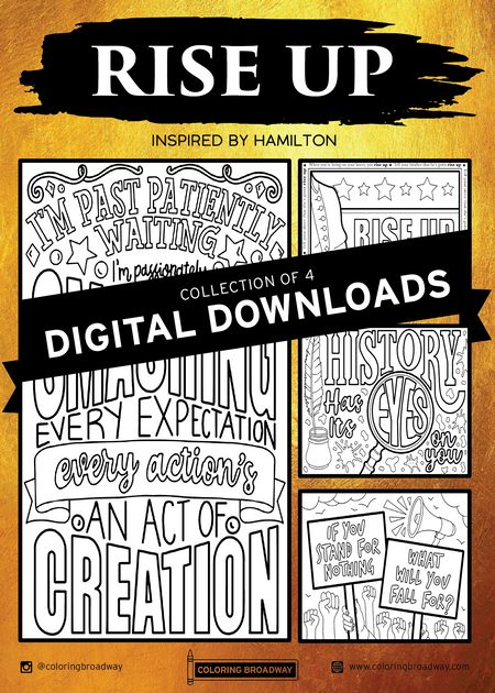 Hamilton "Rise Up" Collection - DIGITAL DOWNLOAD | Coloring Broadway