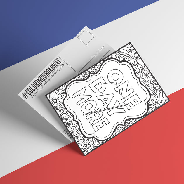 Les Misérables "One Day More" - POSTCARDS | Coloring Broadway