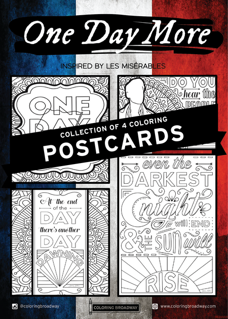 Les Misérables "One Day More" - POSTCARDS | Coloring Broadway