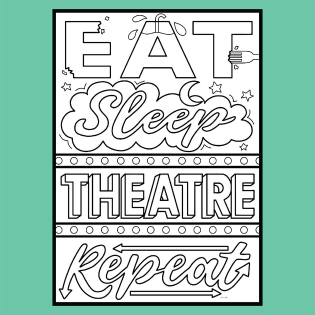 Theatre Nerds "I'd Rather Be At a Broadway Show" Collection - Coloring ...
