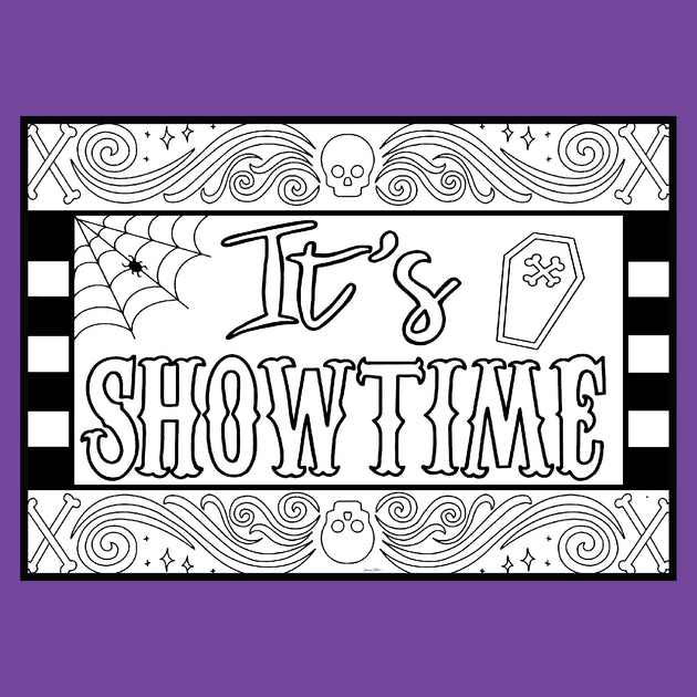 Beetlejuice "It's Showtime" - Coloring Postcards | Coloring Broadway